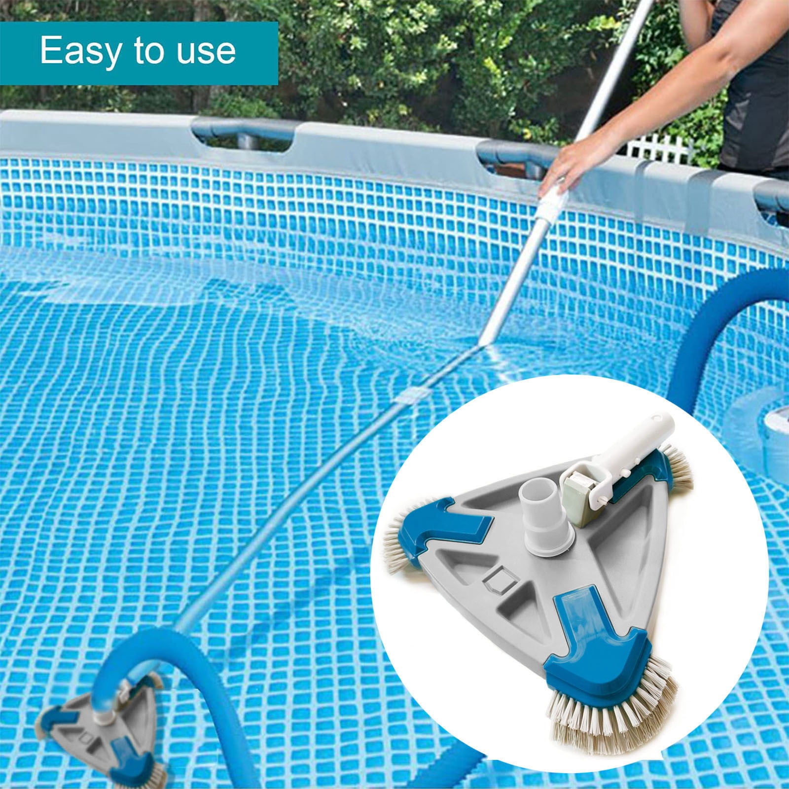 New Pattern Swimming Pool Triangles Vacuum Brush Head For Above Ground ...