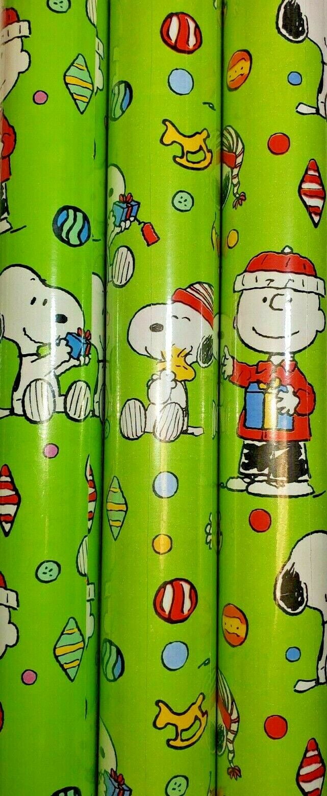 PARTYBYSPURSGRL Peanut Green Snoopy & Charlie Brown Christmas Wrapping ...