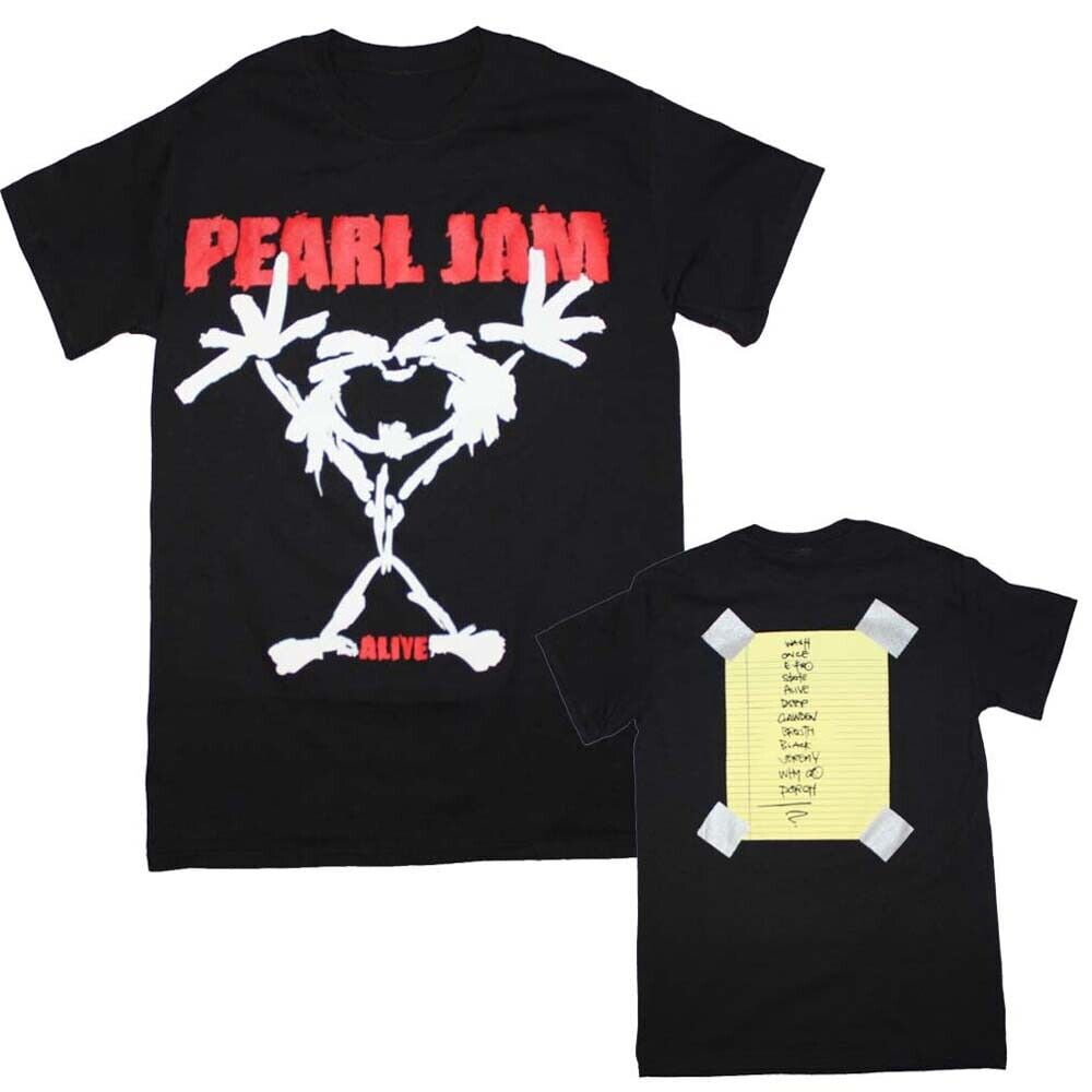 New Pearl Jam Stickman Alive Album Lightweight Grunge Band T-Shirt ...