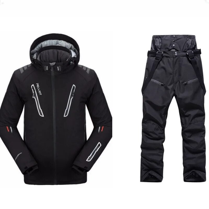 New Pelliot Male Ski Suits Jacket+Pants Men's Water-proof Breathable ...