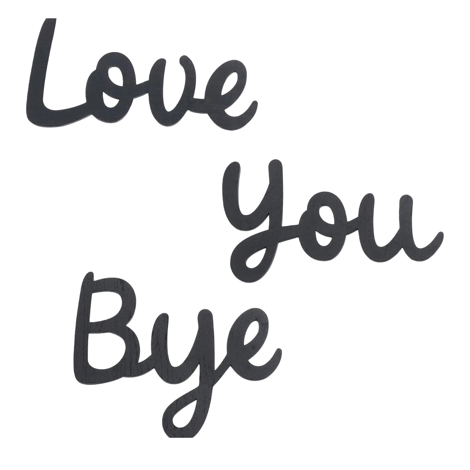 New Personalized Wooden "Love You Bye" Script Wall Sign for Entryway or ...
