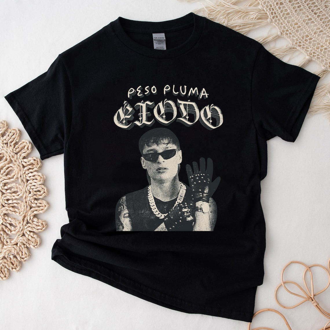 New Peso Pluma T-Shirt, Tee Music Peso Pluma Exodo Tour Concert Shirt ...