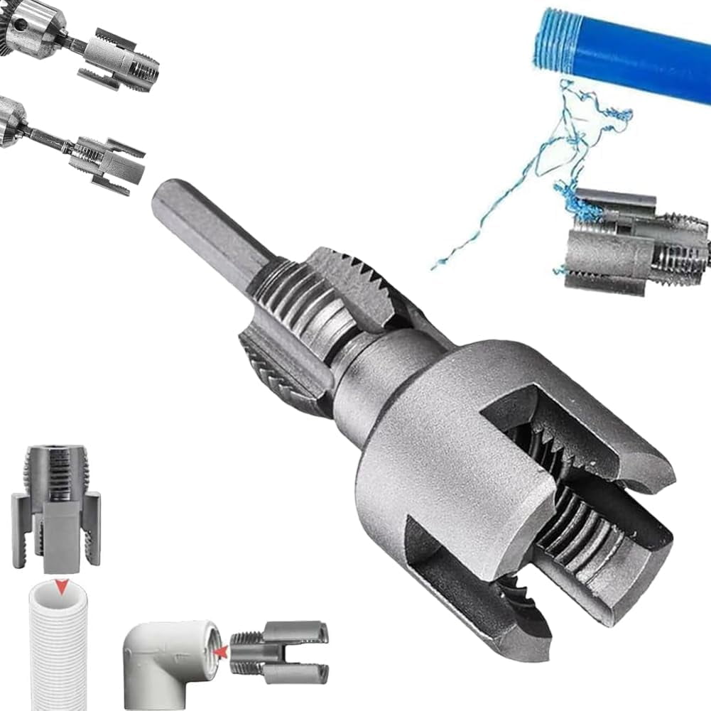 New Pipe Thread Cutting Tool,Integrated Internal & External Pipe Threading Tool,PVC Thread Maker ...