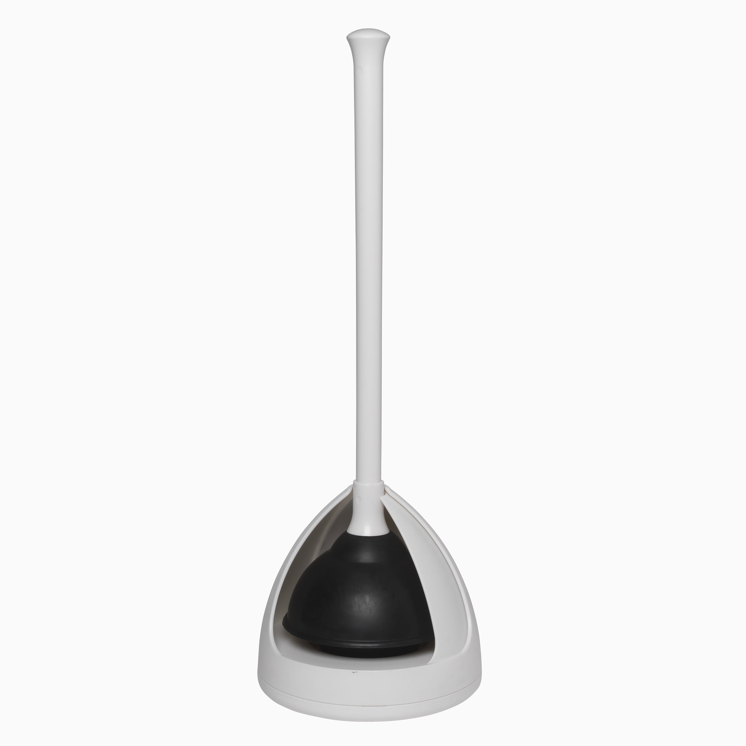 New Plumb Craft Toilet Plunger Drain Plunger with White Twist Caddy ...