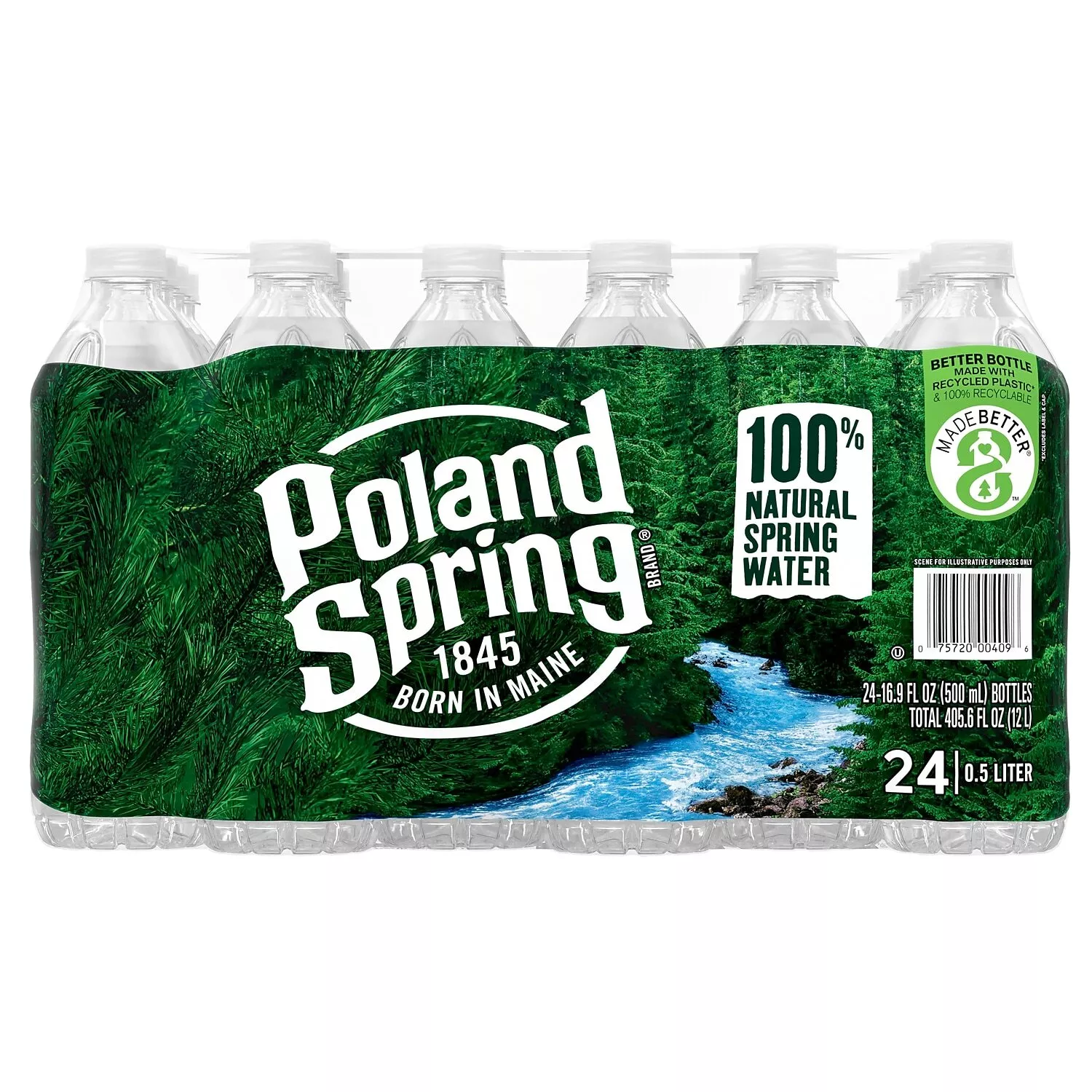 New Poland Springs Poland Spring 100% Natural Spring Water 16.9 ...