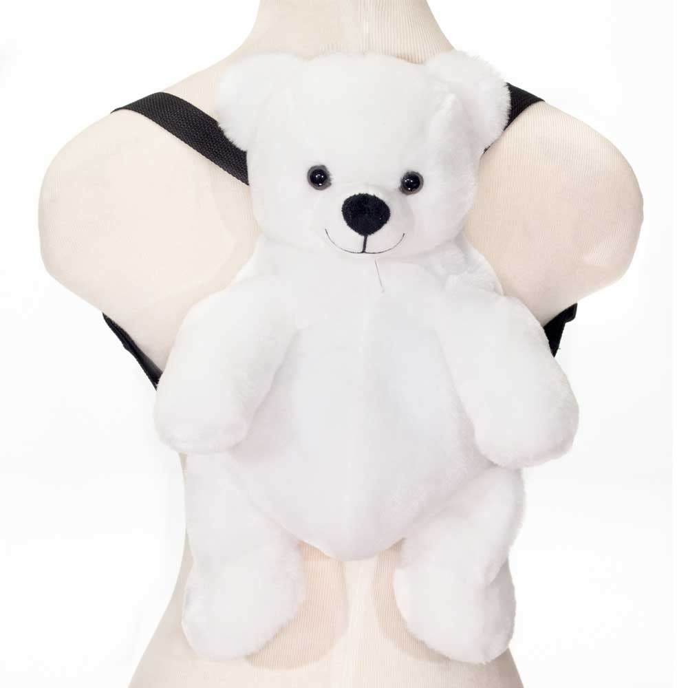 New Polar Bear Plush Backpack - 16-Inch Back to School Accessory, Soft and Cuddly Polar Bear ...
