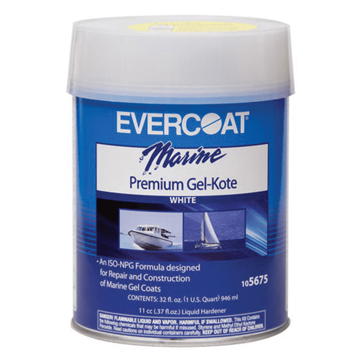 Fibre glass Evercoat 105675 Premium Gel-Kote, 1 qt Can, High Gloss ...