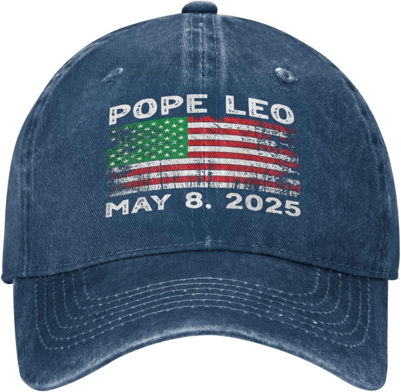 New Pope Leo Us Pope Leo American Hats For Men Black Women Funny Dad ...