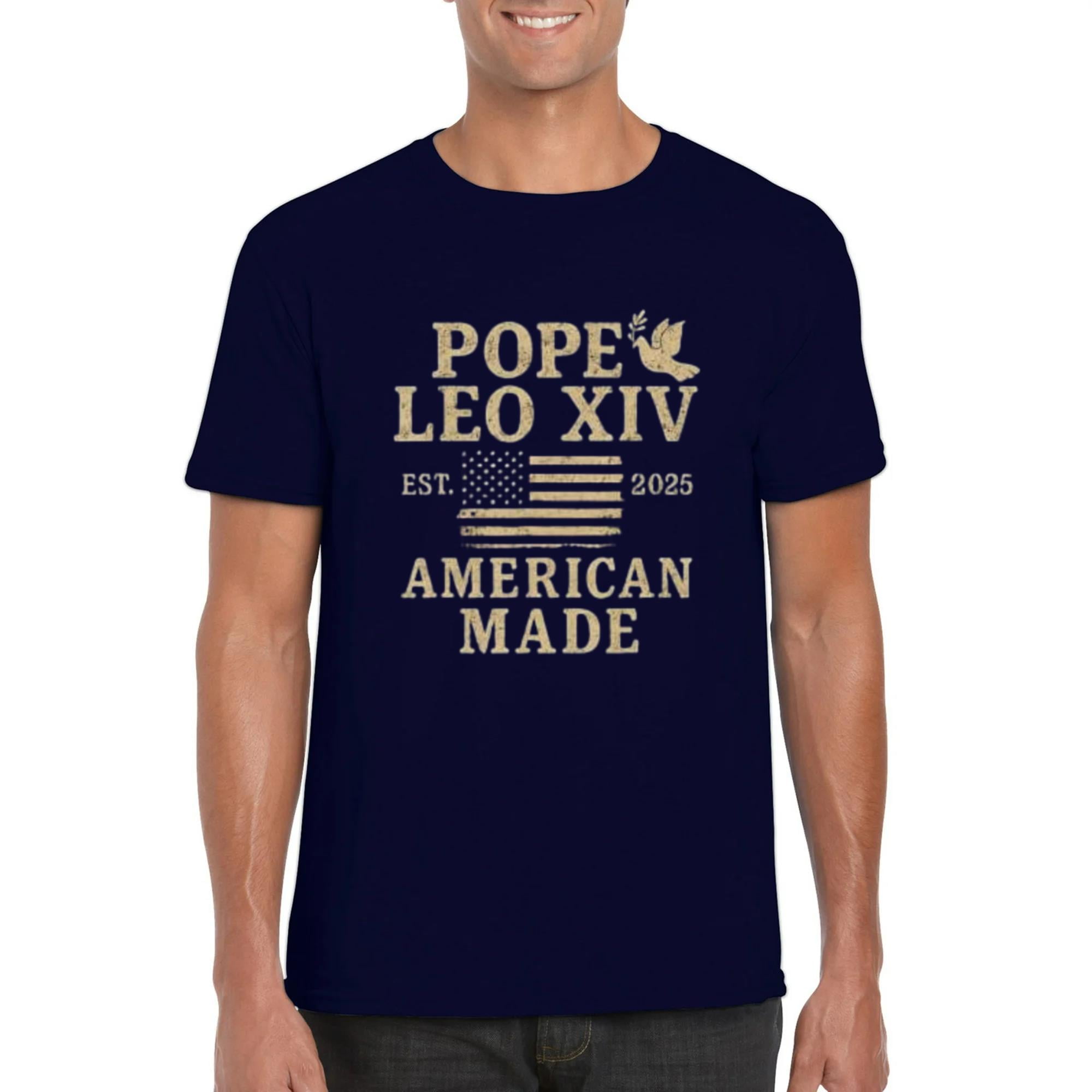 New Pope Leo XIV 2025 American Made Catholic Tribute Faith T-Shirt, for ...