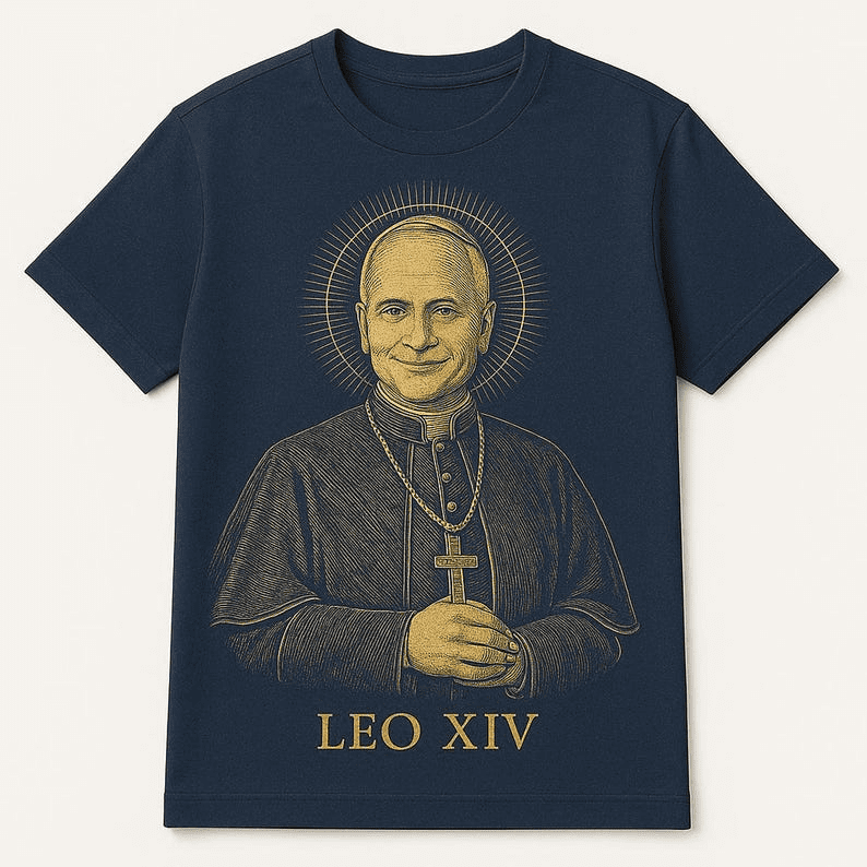 New Pope Leo XIV Unisex Tee, Robert Prevost T-Shirt, Holy Vatican Shirt, Religious Catholic Top ...
