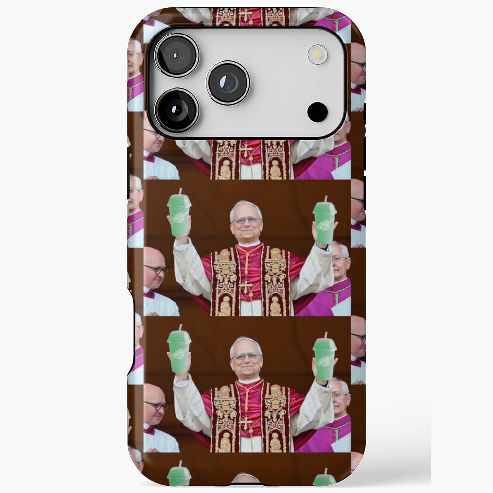New Pope Parody with Blue Drink Theme iPhone Case 17 to 11 Pro Max ...