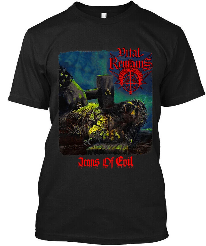 New Popular Vital Remains Icons of Evil American Music Graphic T-Shirt ...