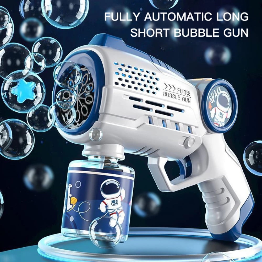 New Porous Astronaut Electric Bubble Gun Kid Toy Bubbles Machine Automatic Soap Blower with ...