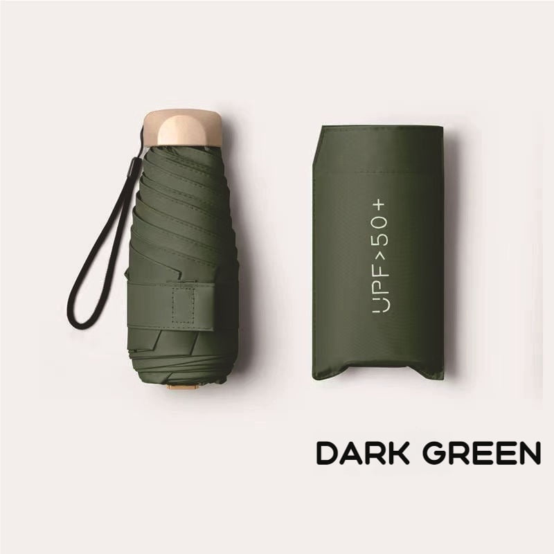 New Portable Mini Sun Umbrella Pocket Rain Umbrella Vinyl Folding UV ...