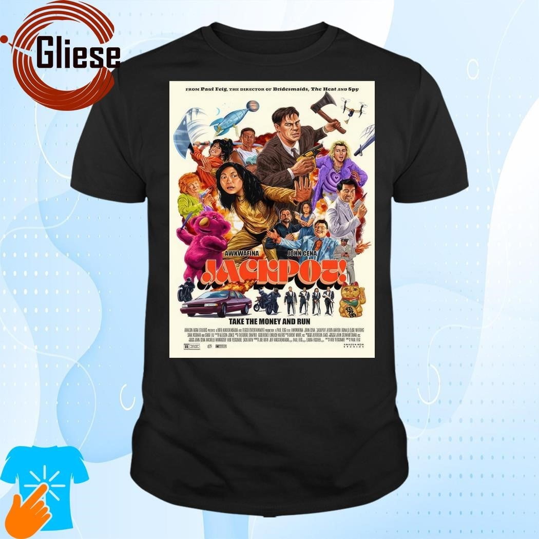 New Poster For Jackpot Starring John Cena And Awkwafina Shirt - Walmart.com