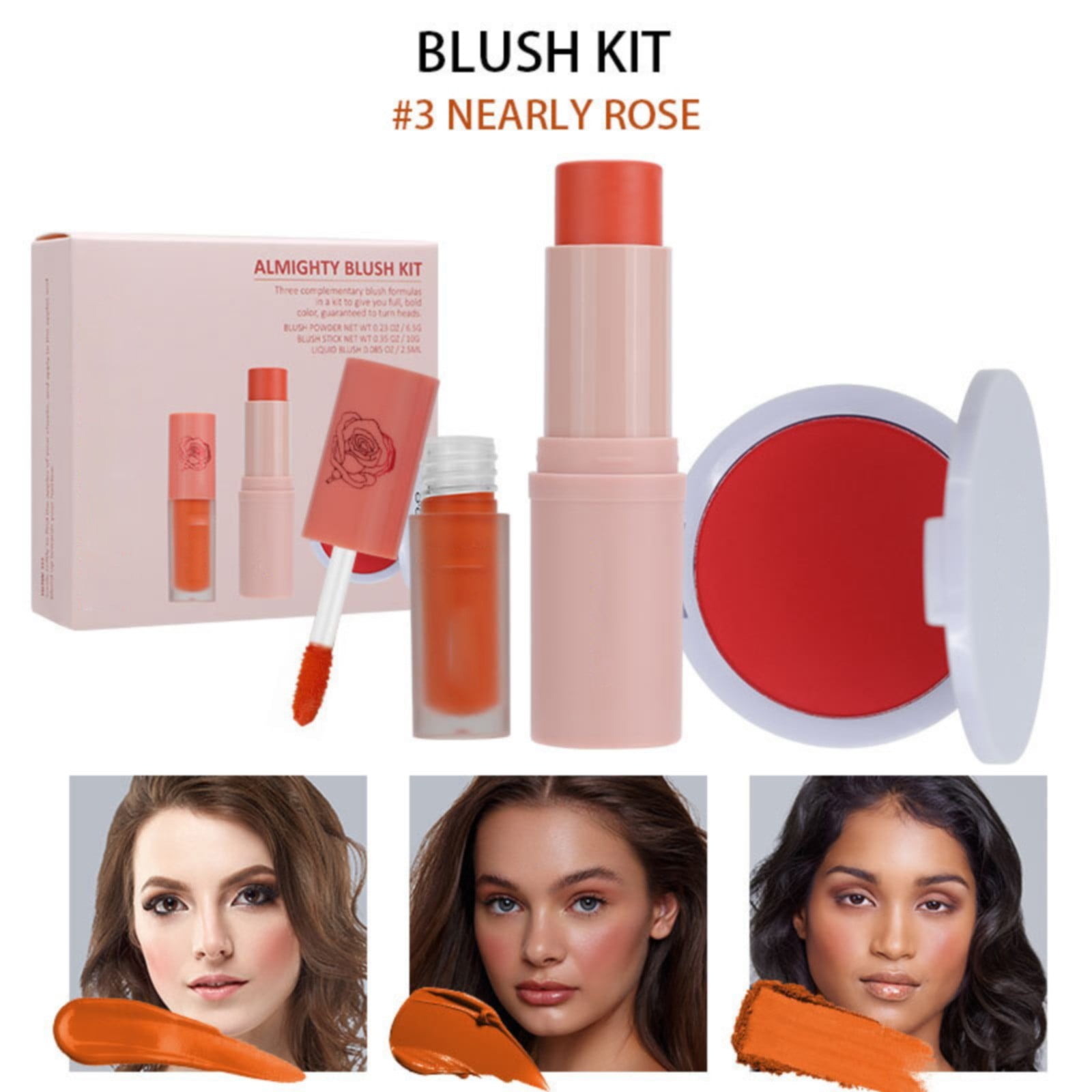 New！ Powder Blusher Lasting Natural Nude Makeup Liquid Powder Blusher ...