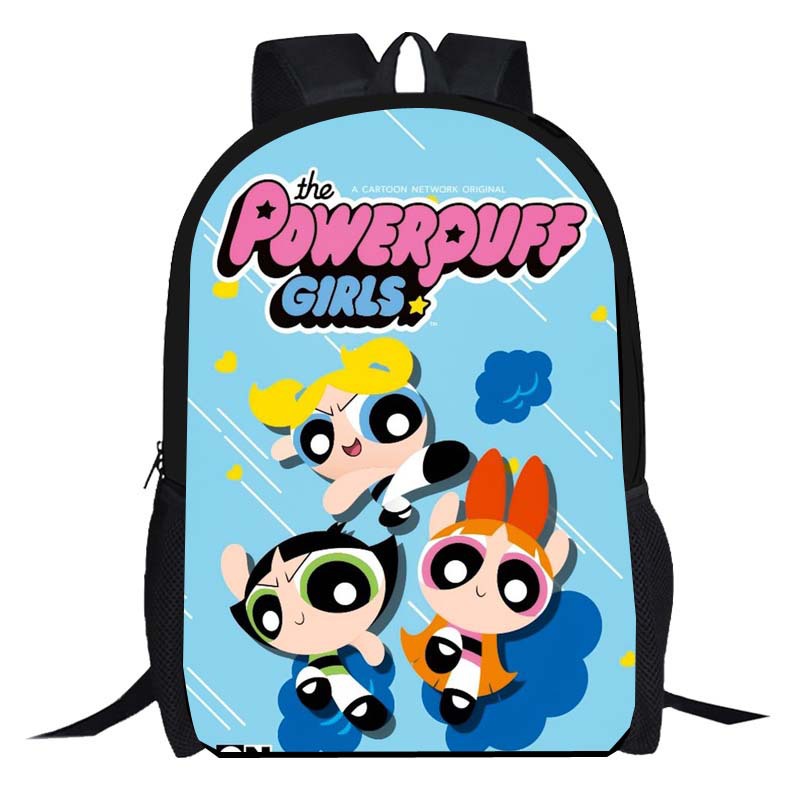 New Powerpuff Girls Cartoon Backpack Cute Anime Student Schoolbag ...