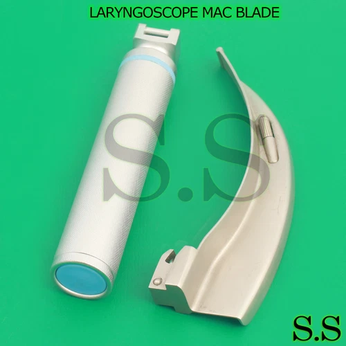New Premium Grade Laryngoscope Mac Blade # 4 1 Handle Ent Anesthesia ...