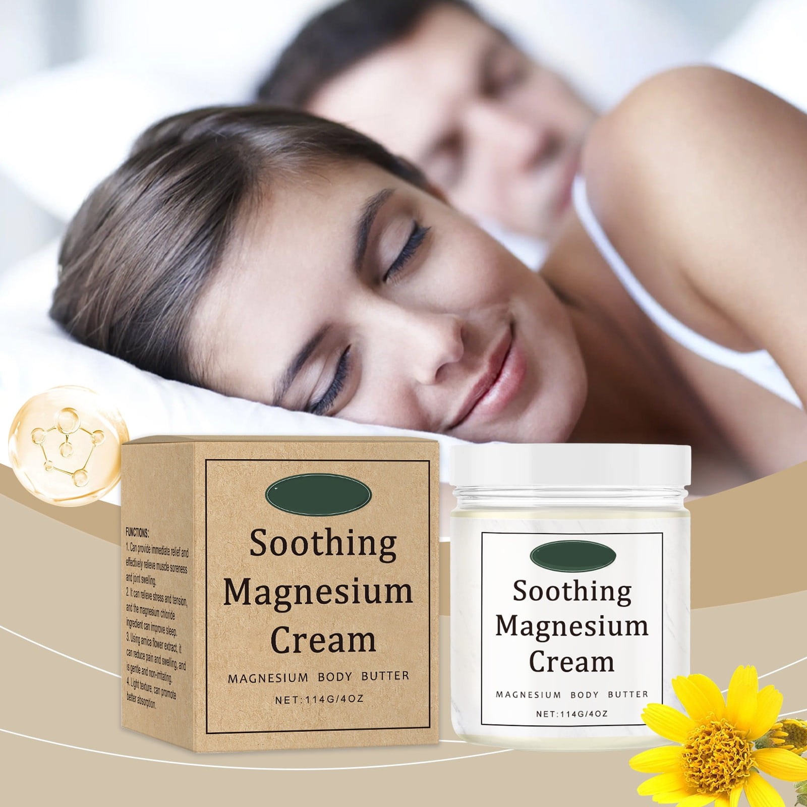 New Price, Magnesium Relief Cream, Post-Exercise Recovery, Calming ...