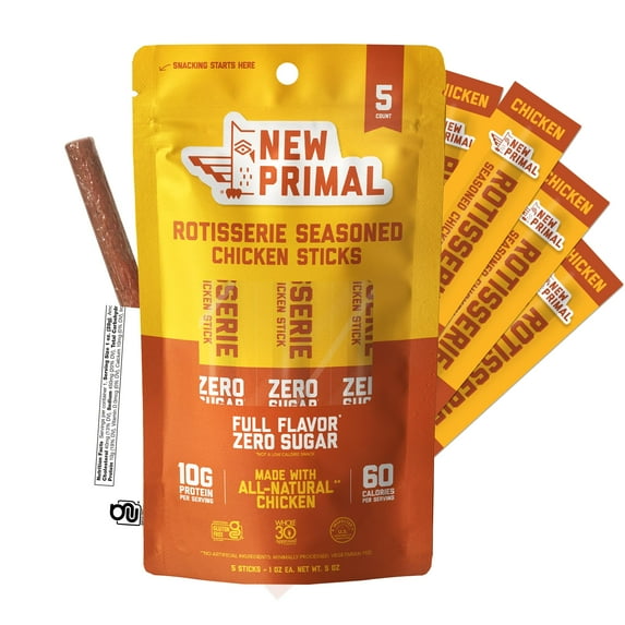 New Primal Rotisserie Chicken ESF27 Sticks, Zero Sugar High Protein ...
