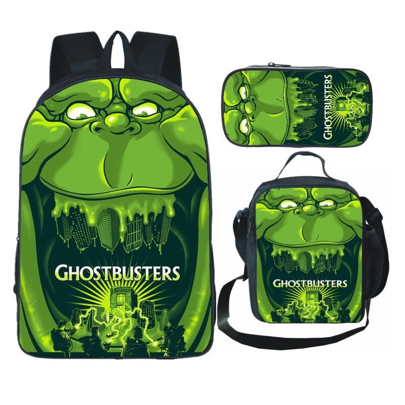 New Printed Ghostbusters Backpack Set of Three Cartoon Anime Laptop ...
