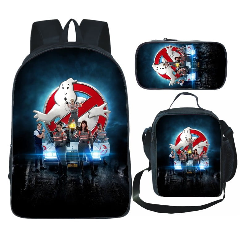 New Printed Ghostbusters Backpack Set of Three Cartoon Anime Laptop ...