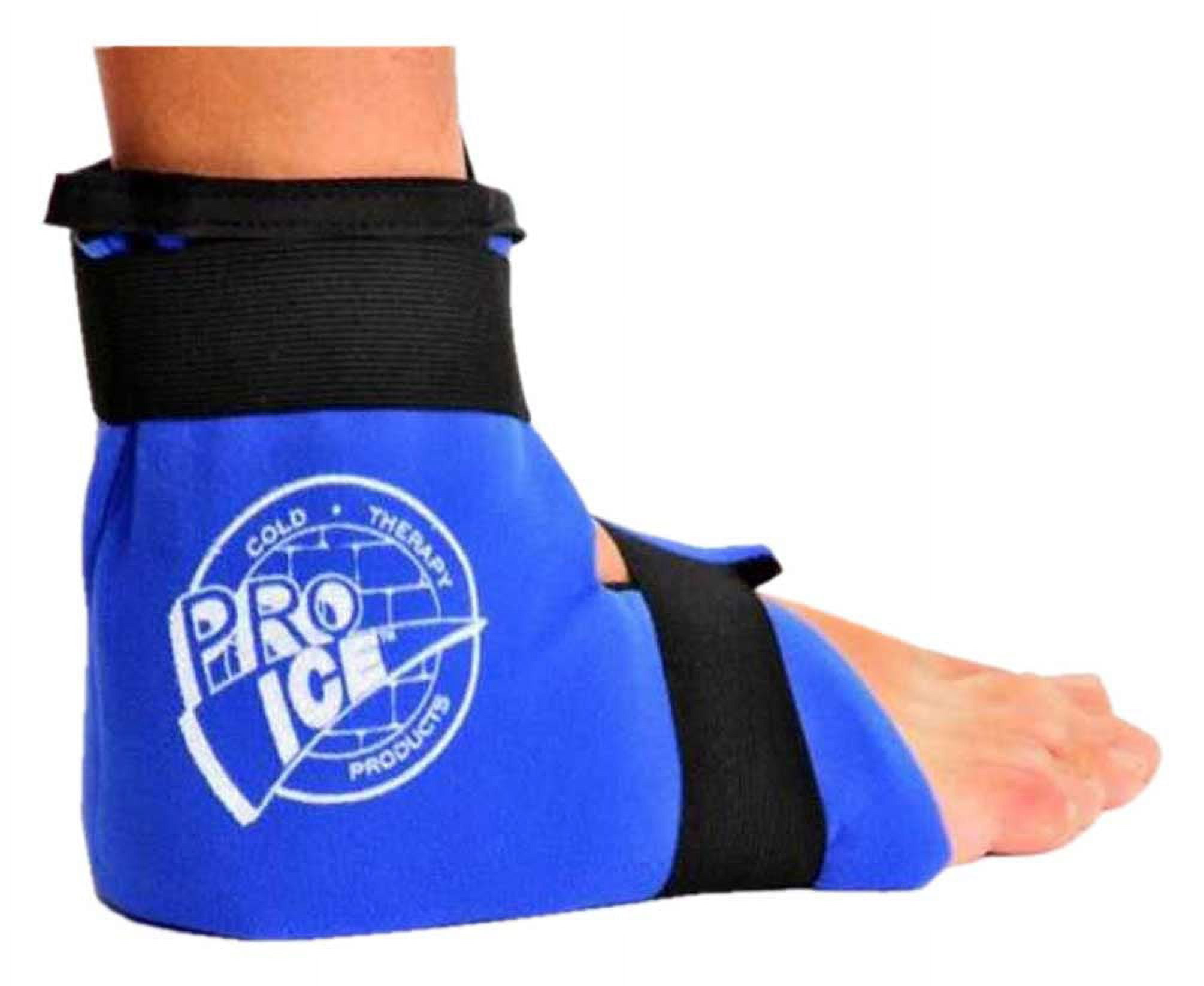 New Pro Ice Ankle/Foot Ice Therapy Wrap Adult Black/Blue Ice Packs ...