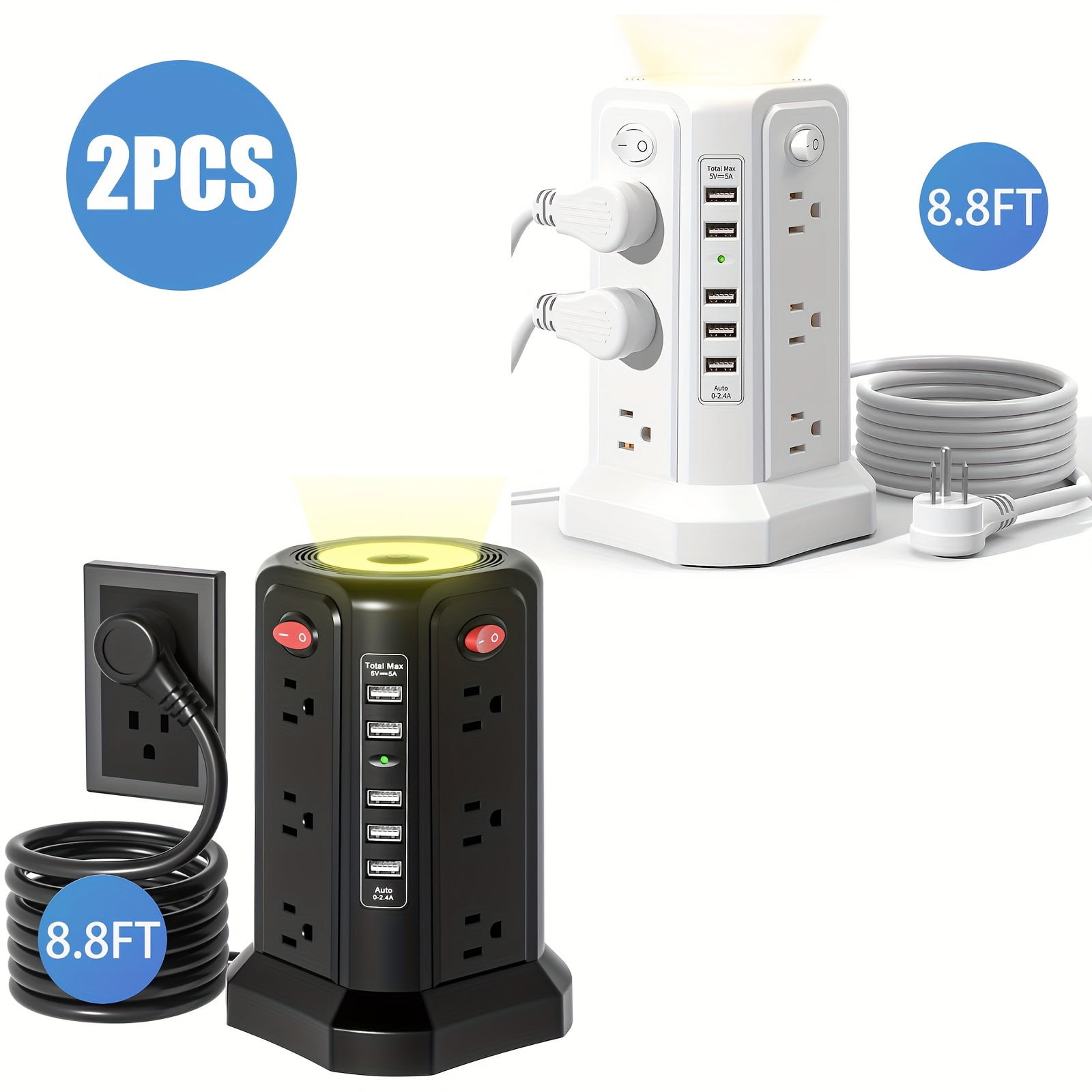 New Product: Flat Plug with USB/USB-C Ports, 8/12/16 AC Socket Power ...