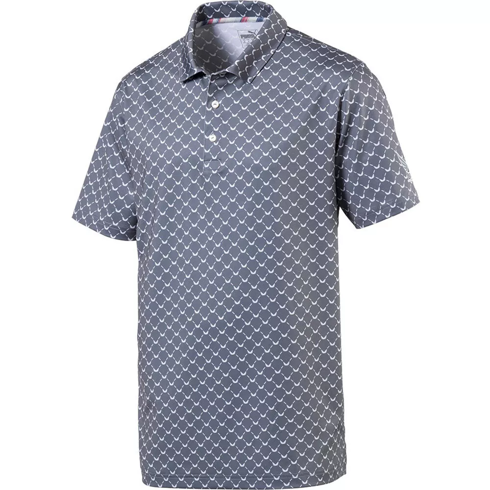 New Puma Volition Wings Quiet Shade Grey Polo Shirt Men's Medium ...