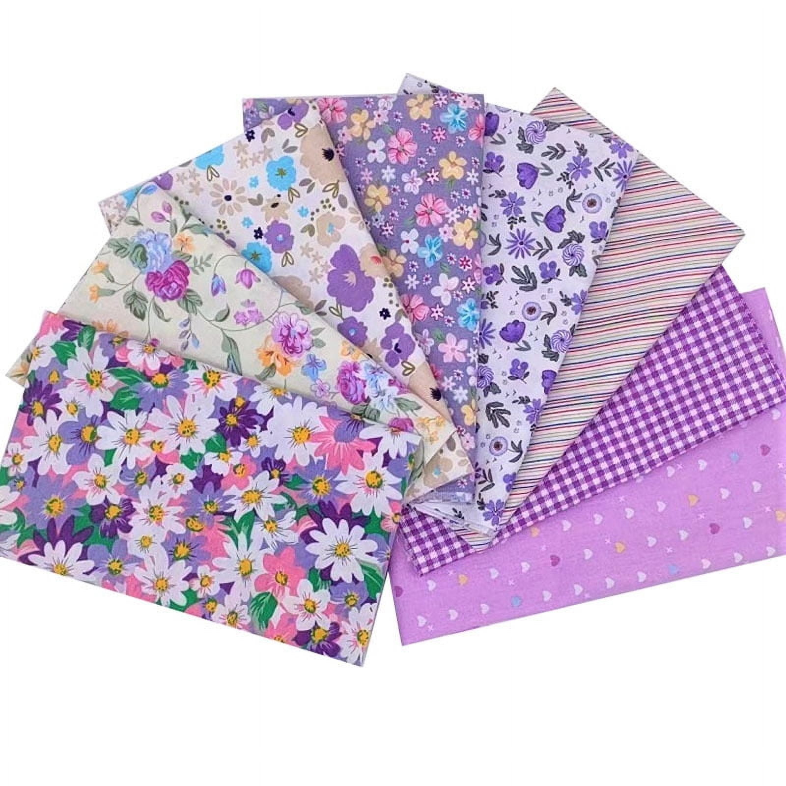 New Purple Flower Series Cotton Fabric Quilting Patchwork Fabric Fat Quarter Bundles Fabric for ...