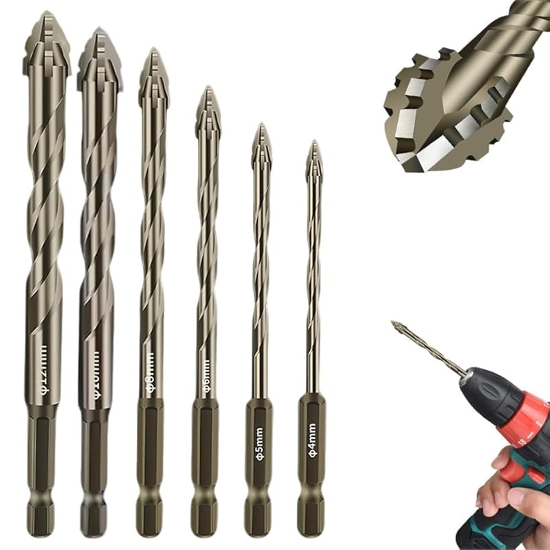 New Quad Edge Sawtooth Drill Bit, High Strength 4 Flute Serrated ...