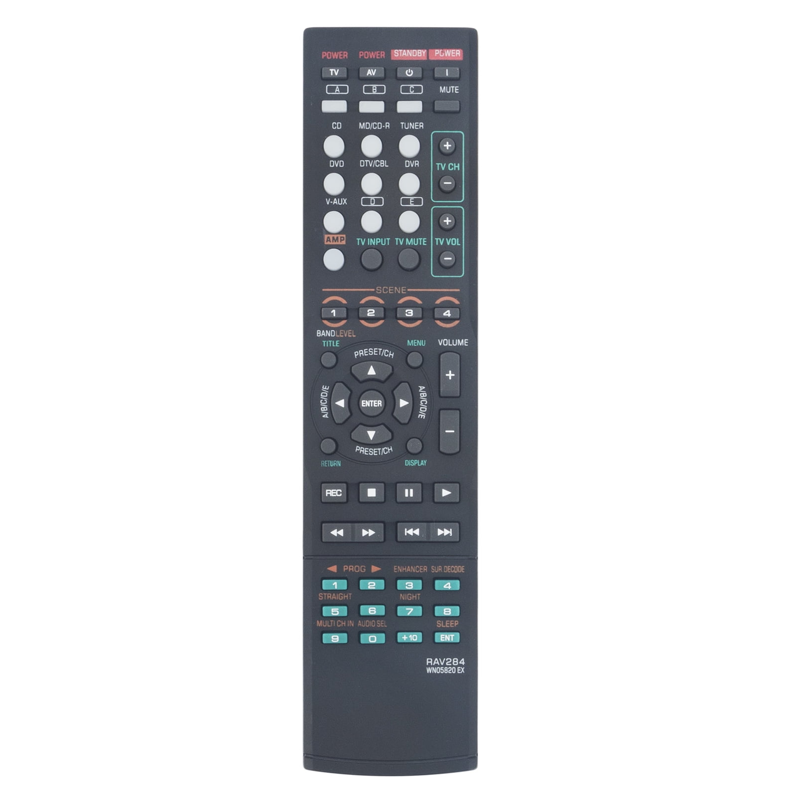 New RAV284 WN05820EX Remote Control for Yamaha AV Receiver RX-V365 RX ...