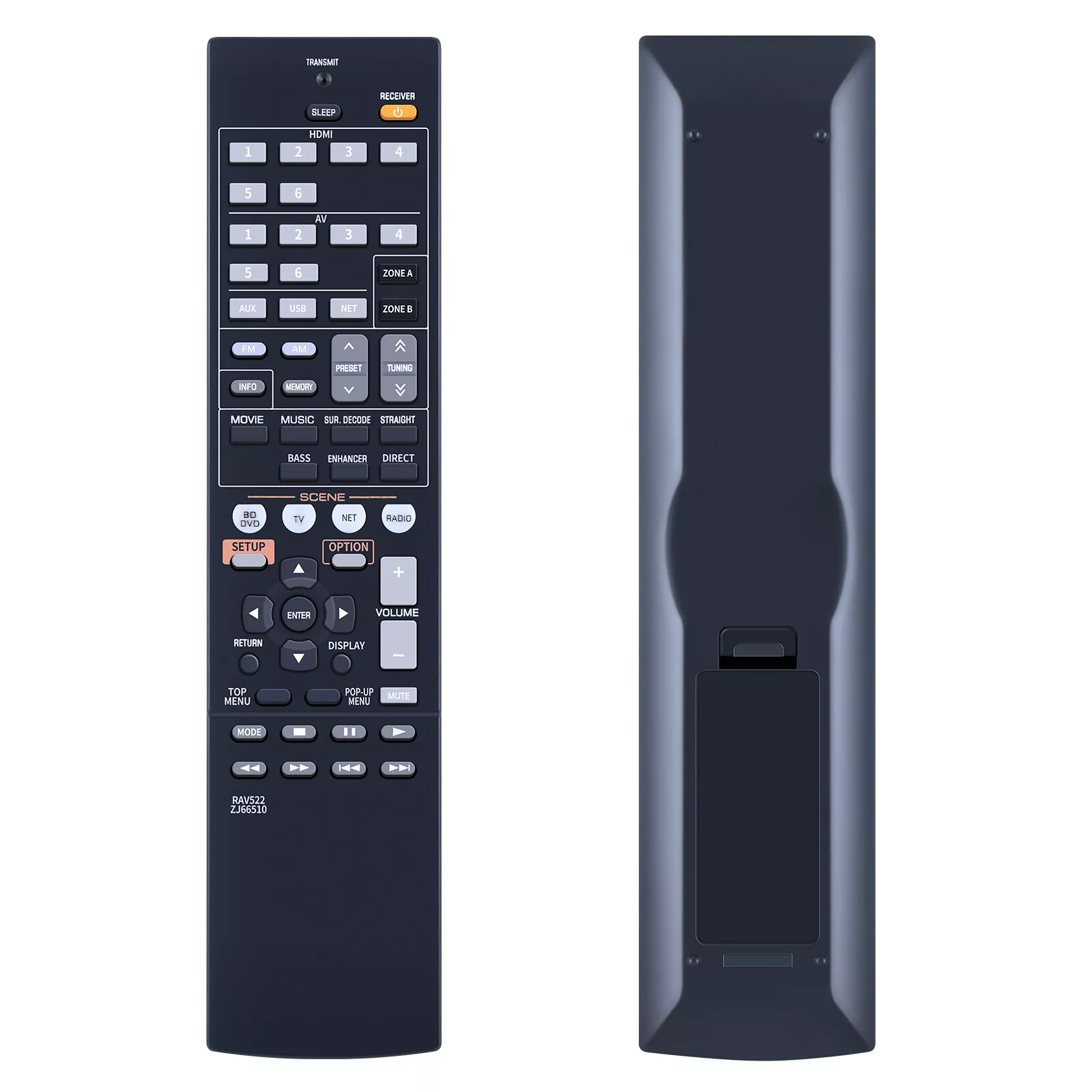 New RAV522 ZJ66510 Remote Control For Yamaha AV Receiver RX-V477 RX ...