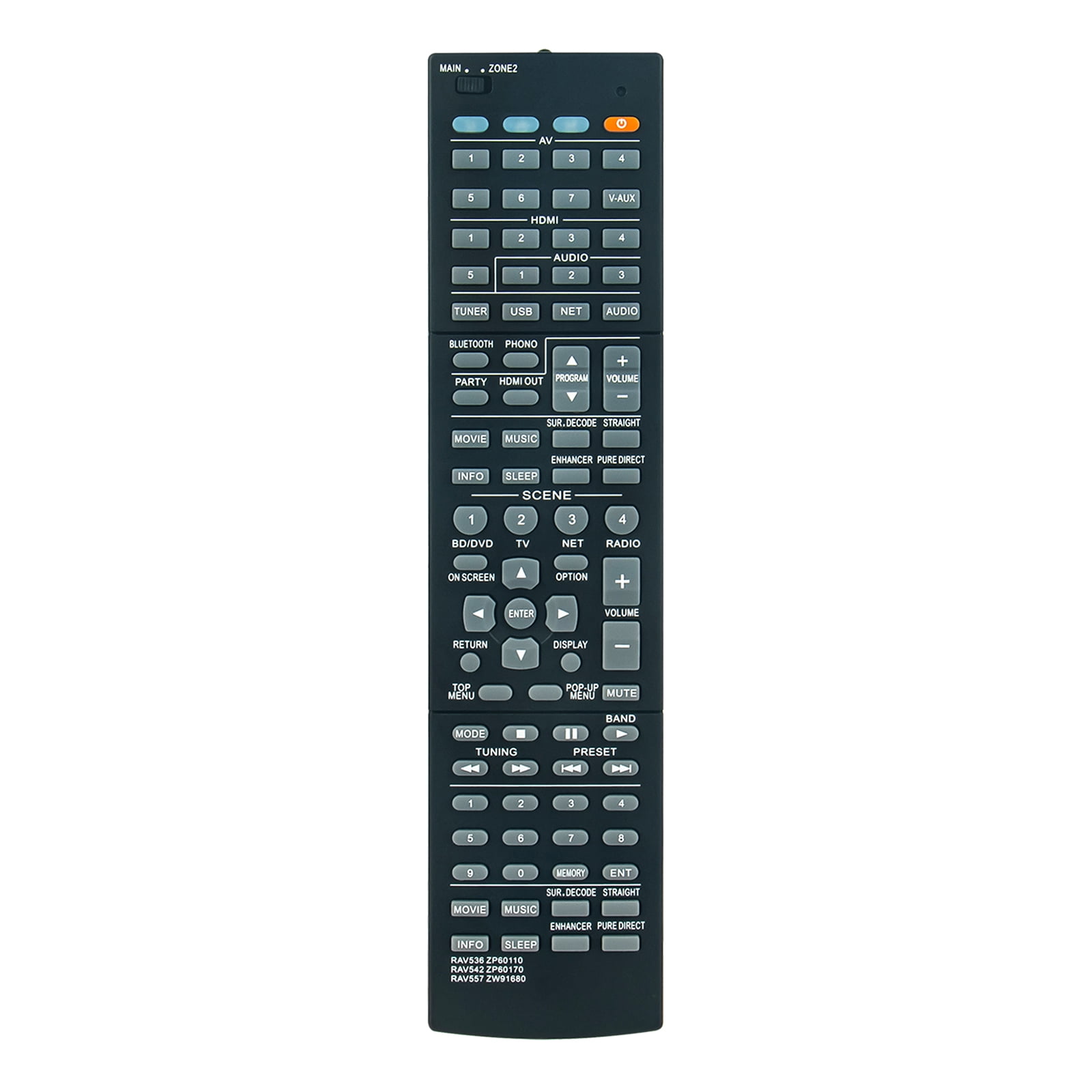 New RAV536 RAV542 RAV557 IR Relaced Remote Control Fit For Yamaha AV ...