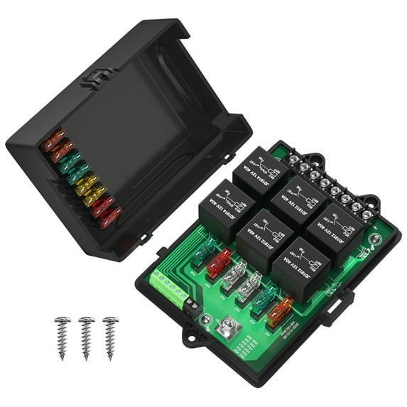 New RB-R6F6-3 Car Relay Box Modified Socket Car Junction Box Fuse 12V ...