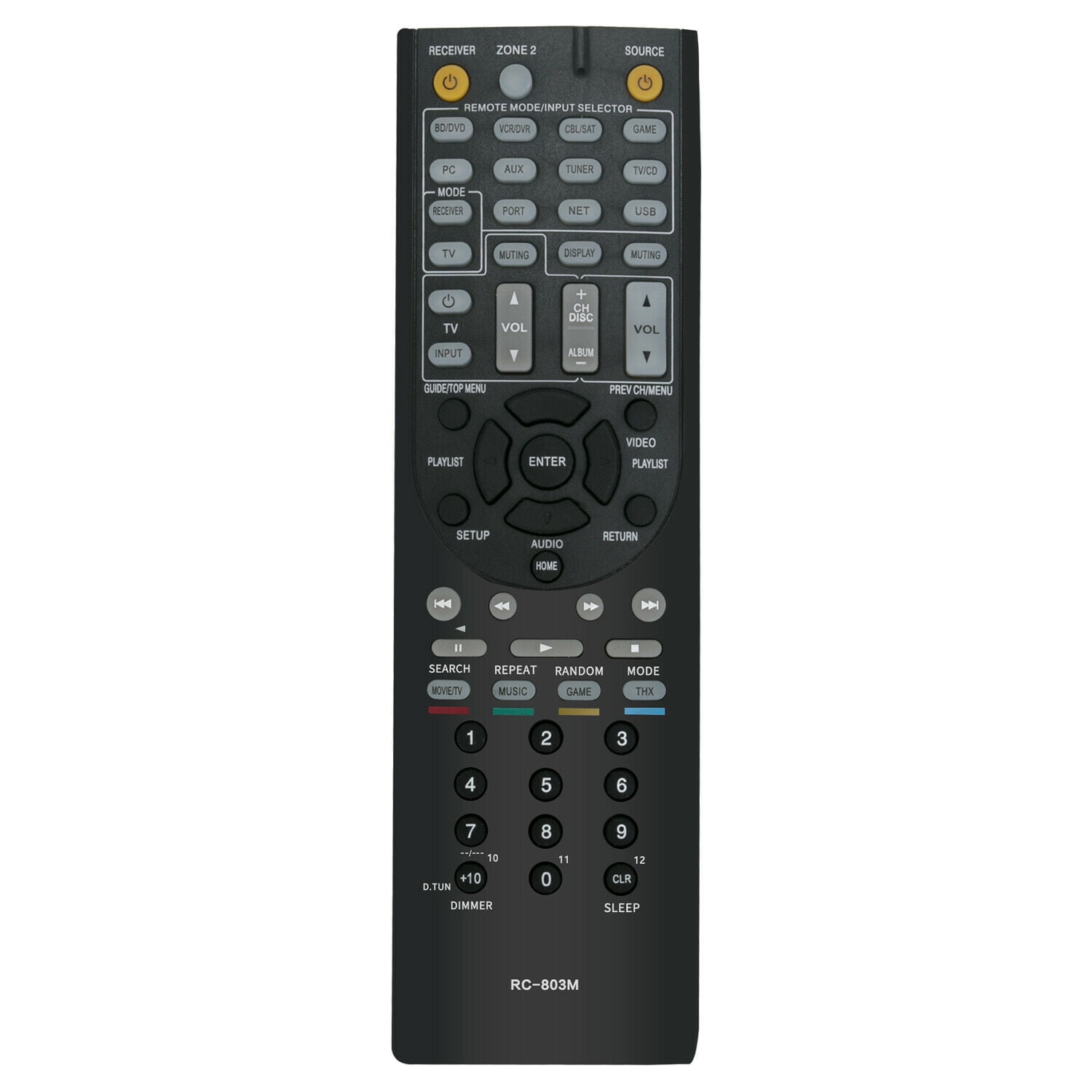New RC-803M Replace Remote for Onkyo AV Receiver TX-NR609 TX-NR609B HT ...