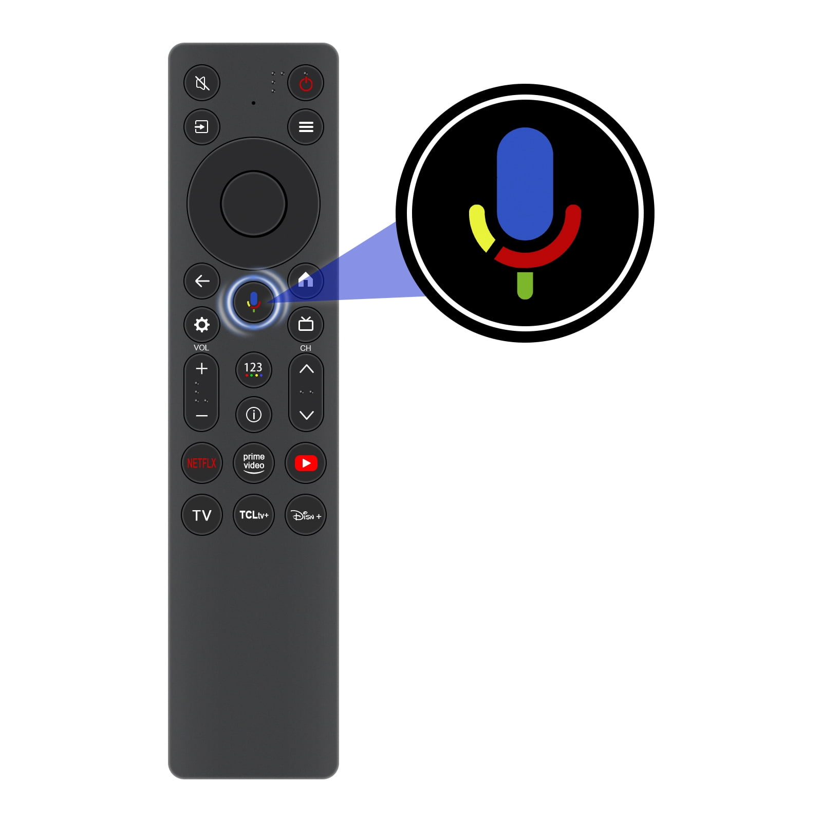 New RC813A Voice Replace Remote Control Fits for TCL TV 55C755 65C755 ...
