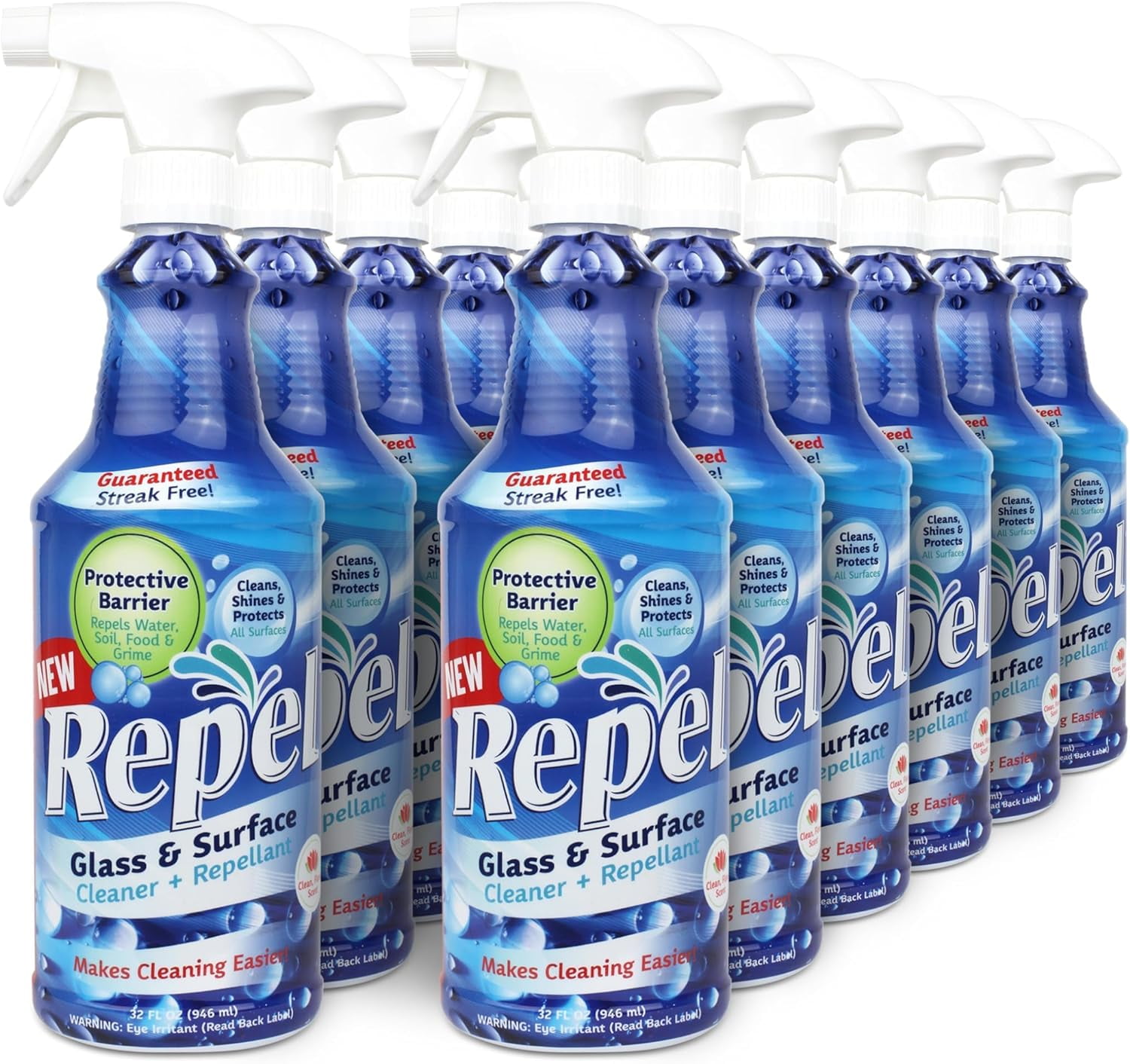New REPEL Glass and Surface Cleaner with Barrier Technology- 32 fl. oz ...