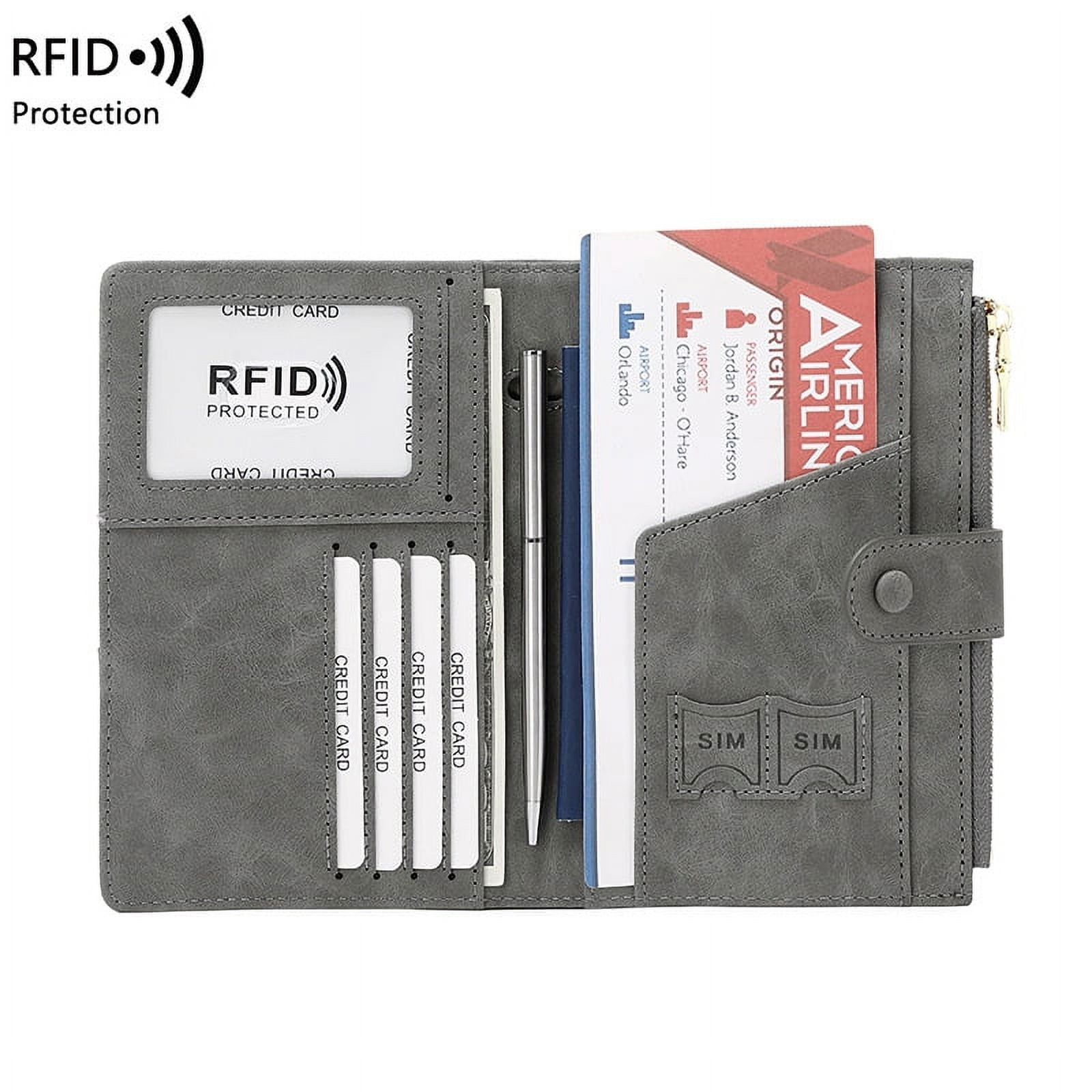 New Rfid Passport Bag Anti Theft Brush Simple And Convenient Travel Card Bag Air Ticket