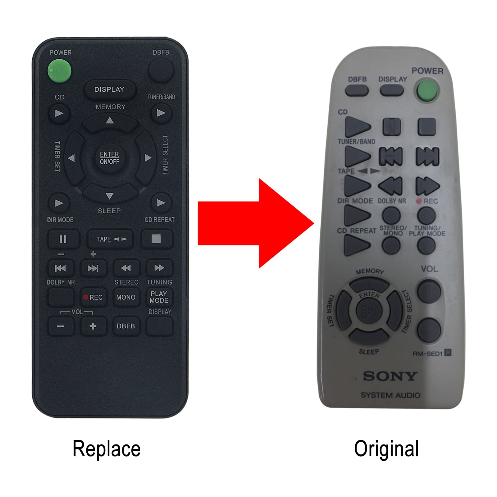 New RM-SED1 replace remote control fit for Sony Component Stereo System ...