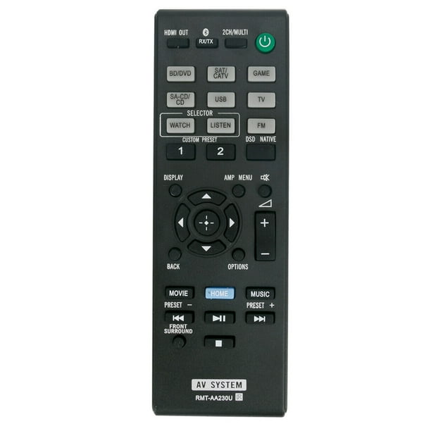 New RMT-AA230U Replacement Remote Control for Sony STR-DN1070 STRDN1070 ...