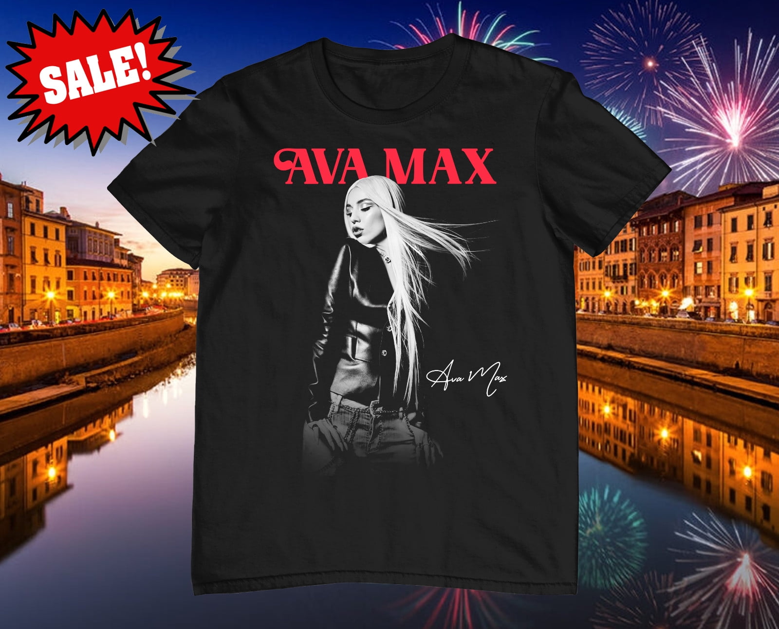 New Rare! Ava Max Singer Heavy Cotton Black All Size For Men Shirt ...