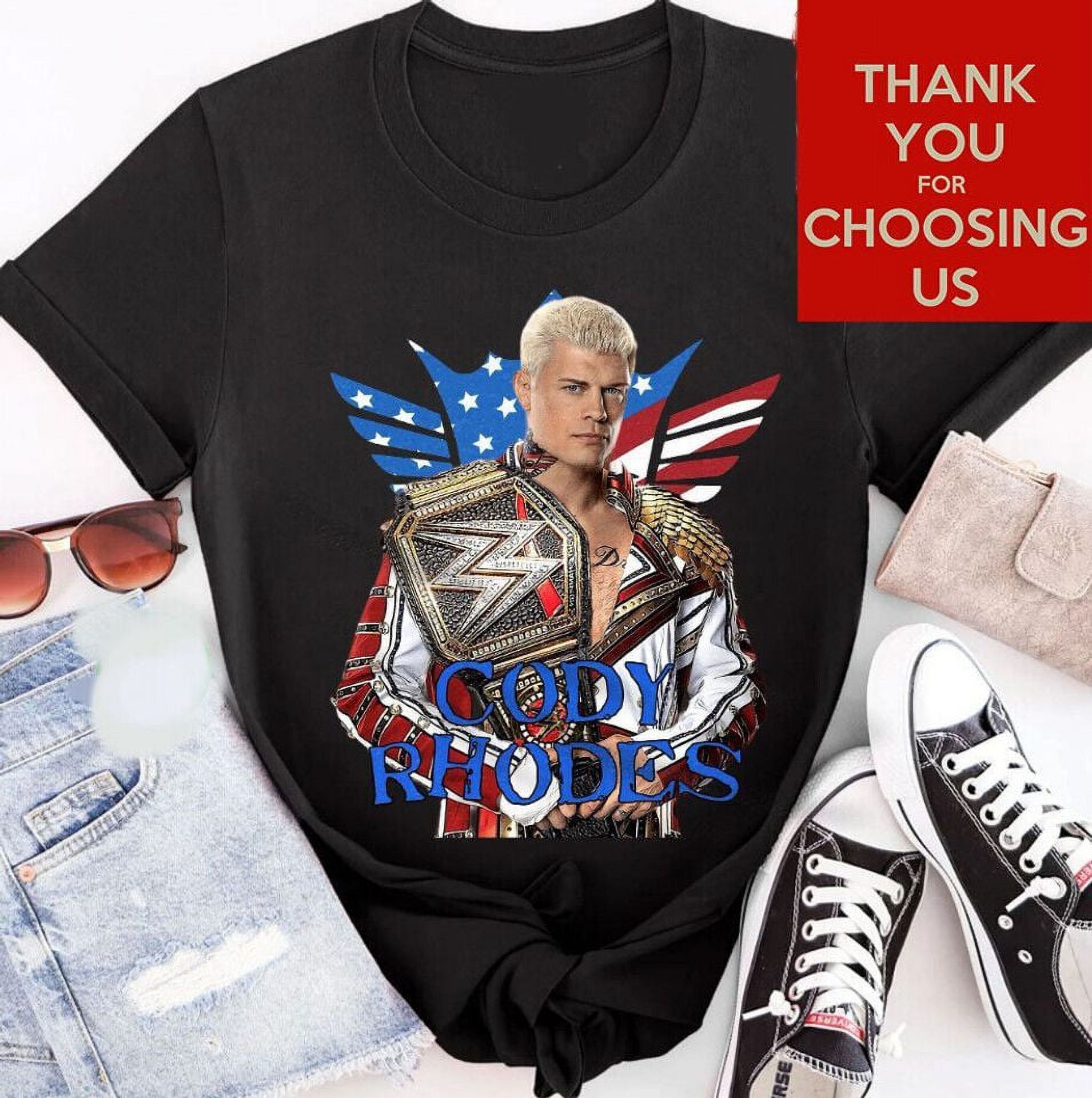 New Rare Cody Rhodes Men's Black Gift For Fans - Walmart.com