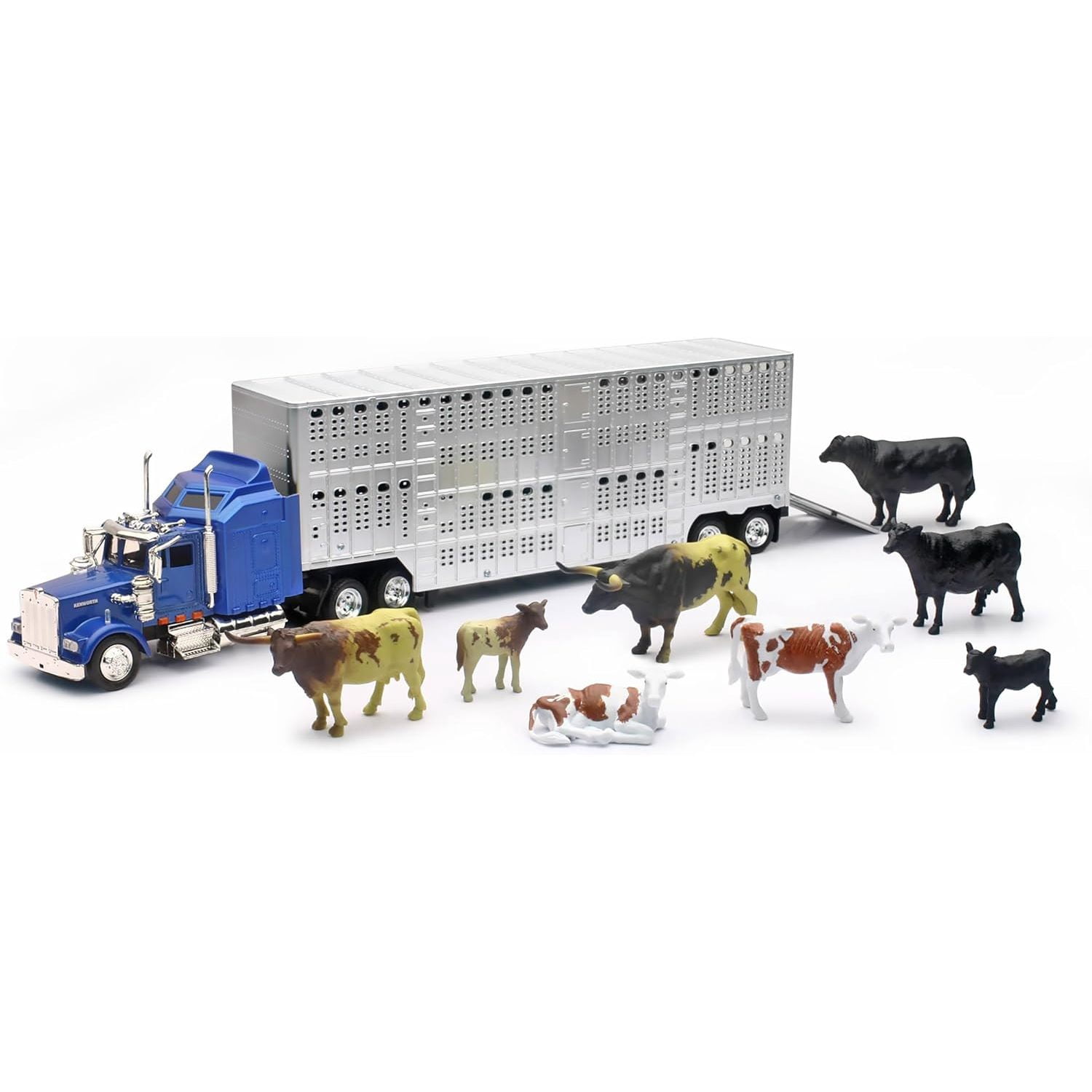 New Ray 1:43 Livestock Playset, Blue - Walmart.com