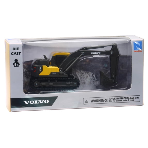 New Ray Toys Volvo EC140E Yellow Diecast Excavator Model, 1/50 Scale ...