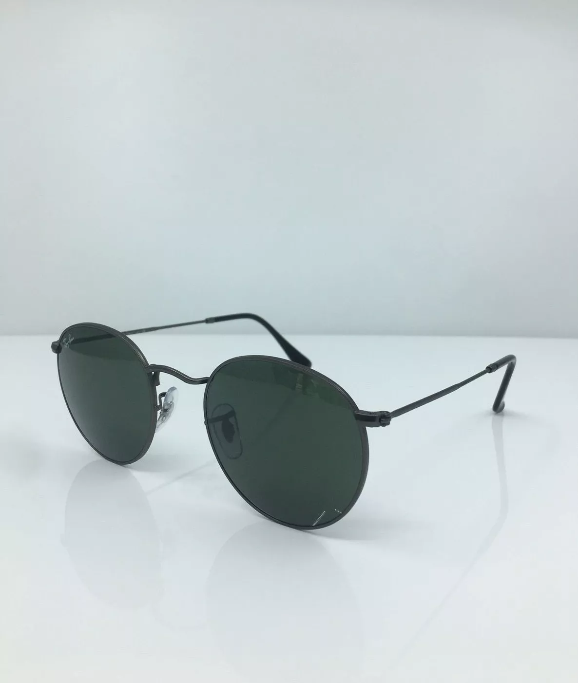 Ray&-Ban-New-Round-Metal-RB-3447-Sunglasses-C.-029-Matte-Gunmetal-G15-Lenses-50mm - Walmart.com