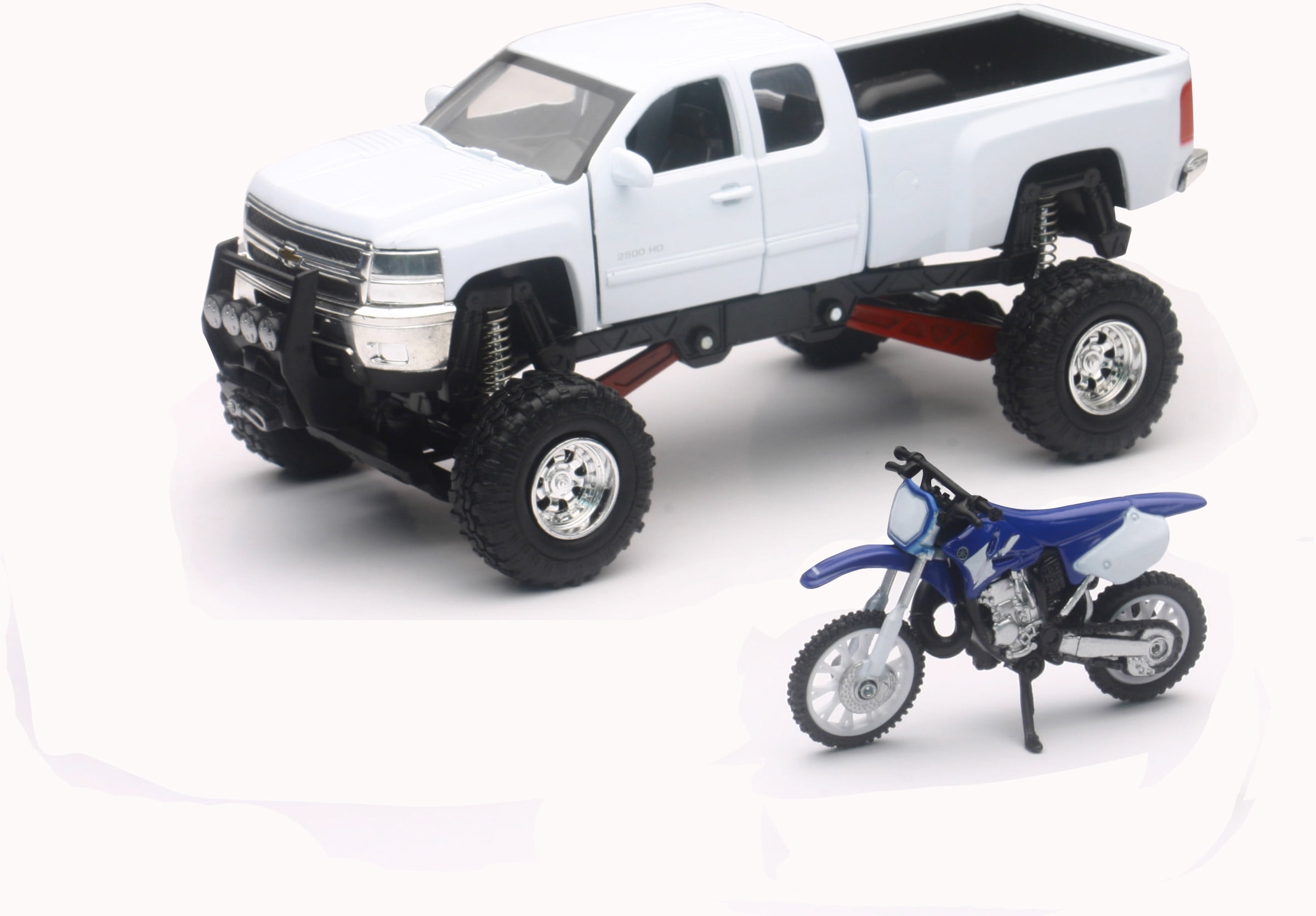 New-Ray SS-54416; Replica 1:43 Truck / Race Bike Chevy White / Fits ...