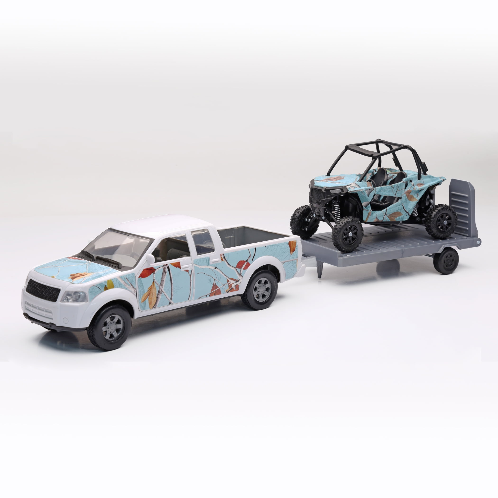 New Ray Teal Camo Free-Wheeling Pickup Truck with Teal Camo Polaris ...