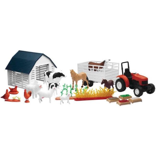New Ray Toys 04106A Country Life Playset - Barnyard with Tractor ...