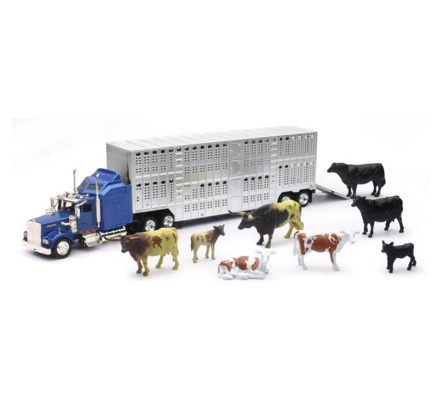 New Ray Toys Livestock Truck Car Set, Plastic Blue, 10 Pieces - Walmart.com